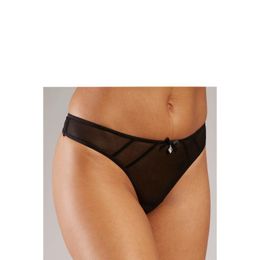 Lascana Damen Lascana String-Ouvert in schlichtem Design schwarz 36/38