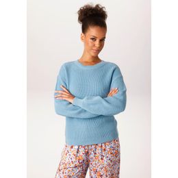 Aniston Casual Damen Aniston CASUAL Strickpullover in trendiger Farbpalette - NEUE KOLLEKTION blau 34