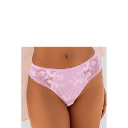 Lascana Damen Lascana String rundherum aus floraler, dezent transparenter Spitze rosa 36/38