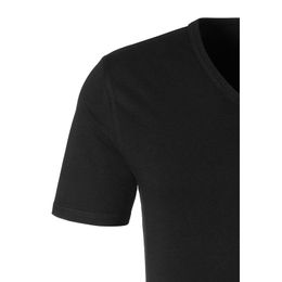 H.I.S. H.I.S Herren Unterziehshirt 2 Stk. mit V-Ausschnitt und kleinem Logo, Unterhemd, T-Shirt schwarz XS, 2 Stk., N-Gr