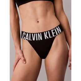 Calvin Klein Underwear Damen String &raquo;HIGH LEG THONG&laquo; hoher Beinausschnitt, breiter Bund mit Logoschriftzug L (40)