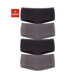 Lascana Damen Lascana Panty 4er-Pack, aus elastischer Baumwoll-Qualit&auml;t schwarz 32/34