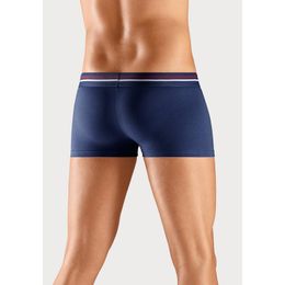 H.I.S. H.I.S Herren Hipster Packung, 5 Stk. knapp sitzende Boxershorts mit Streifen aus Baumwollmischung blau S (4), 5 Stk.