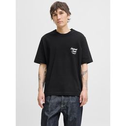 Jack & Jones Jack & Jones Herren Kurzarmshirt &raquo;JORNORREBRO TYPO TEE SS CREW NECK NOOS&laquo; Baumwolle, relaxed fit schwarz XL
