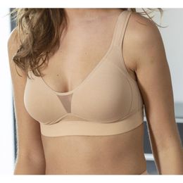Nina von C. Damen Soft-BH &raquo;COTTON SHAPE&laquo; ohne B&uuml;gel, pflegeleicht, weich, elastisch, bequem, Baumwollmix braun 85, Cup C