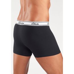 s.Oliver Herren s.Oliver Boxer &raquo;Boxershorts f&uuml;r Herren&laquo; Packung, 3 Stk. mit wei&szlig;em Webbund schwarz S, 3 Stk.