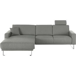 Home Affaire Ecksofa &raquo;Apiro bequem & edel, Breite 278cm, Komfortsitzh&ouml;he, L-Form&laquo; grau