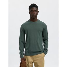 Selected Herren Selected Strickpullover &raquo;SLHTRAY LS KNIT MERINO CREW NECK NOOS&laquo; Wolle, regular fit L