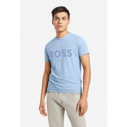 BOSS Orange Damen BOSS Orange T-Shirt &raquo;Thinking&laquo; 1 Stk. Rundhalsausschnitt, Regular Fit, gro&szlig;er Logodruck blau 4XL