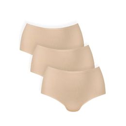 Anita Since 1886 Damen Anita since 1886 High-Waist-Slip &raquo;Essential&laquo; 3er Pack, unsichtbar unter enger Kleidung, nahtlos, elastisch, basic beige S/M