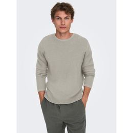 Only & Sons Only & Sons Herren ONLY & SONS Strickpullover &raquo;ONSERIC REG 12 STRUC CREW KNIT&laquo; Baumwolle, regular fit beige S