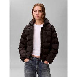 Calvin Klein Jeans Damen Steppjacke mit Kapuze Regular fit mit Rundhalsausschnitt XS (36)