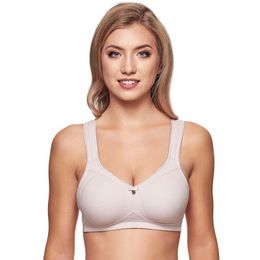 SuSa Damen B&uuml;gelloser BH &raquo;Capri&laquo; vorgeformte Cups, Mikrofaser, Komfort-Tr&auml;ger, bequem beige 80, Cup G