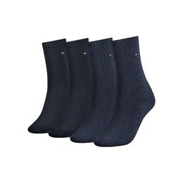 Tommy Hilfiger Damen Socken &raquo;TH WOMEN 4P SOCK ECOM&laquo; 4 Stk. tlg. mit Logostickerei blau 39-42