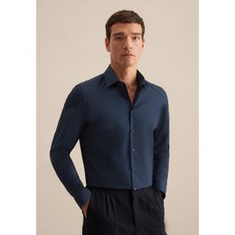 Seidensticker Herren Seidensticker Businesshemd &raquo;Slim&laquo; Slim 1/1 Kentkragen Punkte blau XL (43), normale &Auml;rmell&auml;ngen