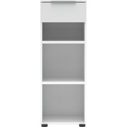 Innostyle Aktenregal &raquo;B&uuml;roregal Santorin, 40x 110x 38 cm (B/H/T)&laquo; 1 Stk. tlg. 1 Schubkasten, 3 offene F&auml;cher, Softclose, Metallgriff ABS-Kunststoff, Glas, 