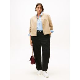 Tommy Hilfiger Curve Damen Anzughose &raquo;CRV TIMELESS WOOL SLIM STRT PANT&laquo; in gro&szlig;en Gr&ouml;&szlig;en, mit Wolle schwarz 48, N-Gr