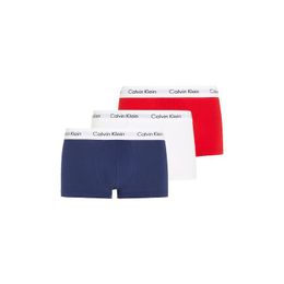 Calvin Klein Underwear Herren Trunk &raquo;Low Rise Trunk 3 PACK&laquo; 3 Stk. mit wei&szlig;em Webbund bunt S (5), 3 Stk.