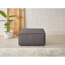 OTTO home Hocker &raquo;FINNLEY, Polsterhocker in Boucl&eacute;, Struktur fein u. Mega Cord verf&uuml;gbar&laquo; passend zum Loveseat der Serie Finnley grau Bezugstoff 100% 