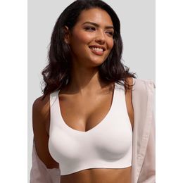 Nuance Damen Bralette-BH SEAMLESS, ohne B&uuml;gel mit herausnehmbaren Kissen, Basic wei&szlig; S (36/38), N-Gr