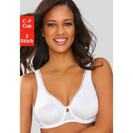 Petite Fleur Minimizer-BH Packung, 2 St&uuml;ck, in schimmernder Optik schwarz-wei&szlig; 85, Cup C Minimizer-BH