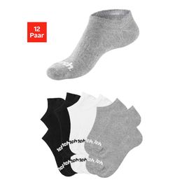 Bench. Herren Sportsocken Packung, 12 Stk. tlg. Sneakersocken verschwinden im Schuh schwarz-wei&szlig; 35-38