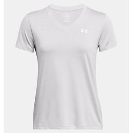Under Armour Damen Trainingsshirt &raquo;TECH SSV- TWIST&laquo; 1 Stk. Kurzarm, atmungsaktiv, schnell trocknend, V-Ausschnitt grau L