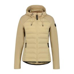 Icepeak M&auml;dchen Strickfleecejacke &raquo;ASHBURN&laquo; 1 Stk. tlg. mit Kapuze mit Kapuze und Kordelzug, mit hochschlie&szlig;endem Kragen beige XXL