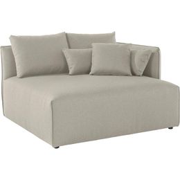 OTTO home Ottomane &raquo;N&ouml;re&laquo; kurzes Lounge-Modul - zum Zusammenstellen, Breite 138 cm, Tiefe 128 cm beige 100% Polyester