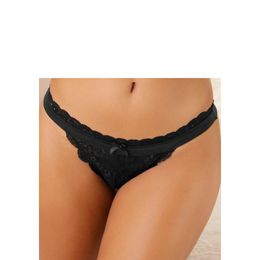 Lascana Damen Lascana String &raquo;Guilietta&laquo; aus feiner, floraler Spitze schwarz 36/38