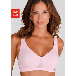 Nuance Damen Minimizer-BH ohne B&uuml;gel mit breiten, leicht wattierten Tr&auml;gern rosa 80, Cup B