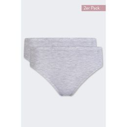 Nina von C. Damen Jazz-Pants Slips &raquo;Light & Easy&laquo; Packung, 2er Pack, 2 basic, eng, elastisch, weich, atmungsaktiv, bequem silber 46, 2