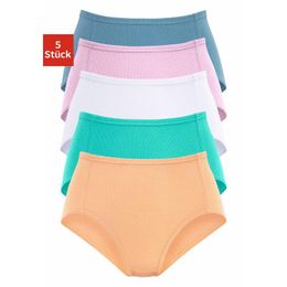 Petite Fleur Damen Petite Fleur Taillenslip 5er-Pack, aus weicher Pikee-Qualit&auml;t bunt 36