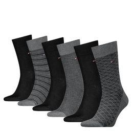 Tommy Hilfiger Herren Socken &raquo;TH MEN SOCK 6P TIN GIFTBOX BIRDEYE&laquo; 6er Pack grau 43-46