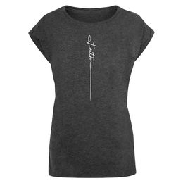 Merchcode Damen T-Shirt &raquo; Damen Ladies Faith Extended Shoulder Tee&laquo; 1 Stk. L