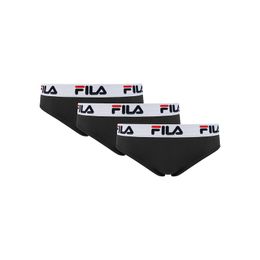 Fila Damen Brasilslip &raquo;WOMAN BRAZILIAN SLIP&laquo; 3er Pack, mit elastischem Logobund schwarz S