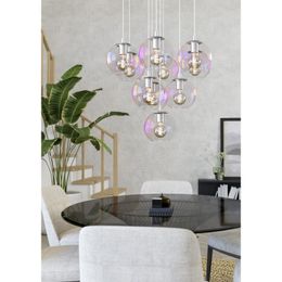 Eglo H&auml;ngeleuchte &raquo;ARISCANI 2 Pendellampe - Stahl - E27 - 10X60W - IP20&laquo; E27 1 Stk. HH&auml;ngelampe, Deckenlampe, Wohnzimmer, Esszimmer, 110 x &Oslash;64,5 cm