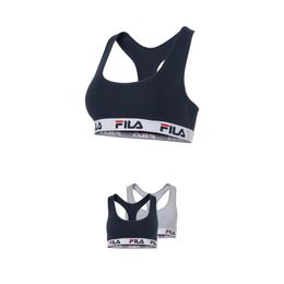 Fila Damen Bustier &raquo;WOMAN BUSTIER&laquo; 2er Pack, ohne Polsterung und ohne B&uuml;gel, Racerbackr&uuml;cken blau XS, N-Gr