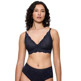 Triumph Damen B&uuml;gelloser BH &raquo;Amourette Charm T&laquo; Stretch-Spitze, leicht, weich, tiefer V-Ausschnitt grau 75, Cup F