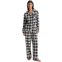 Marc O'Polo Marc O'polo Damen Marc O'Polo Pyjamahose &raquo;Homey Flanne&laquo; mit Bindeband und Eingriffstaschen schwarz L, N-Gr