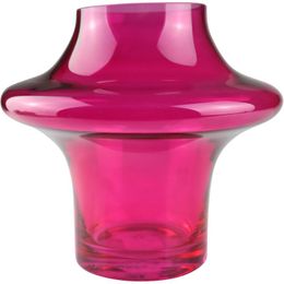AM Design Dekovase &raquo;Klassische, runde Vase aus pinkfarbenem Glas&laquo; stilvolles Accessoire f&uuml;r Ihre Blumen pink Glas