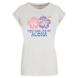 F4NT4STIC Extended Shoulder T-Shirt You had me at Aloha in Whitesand | Gr.: XL