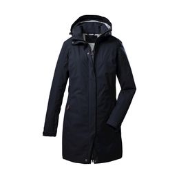 Parka Killtec "KOS 93 WMN PRK", Damen, Gr. 36, blau (navy), Oberstoff: 100% Polyester, Jacken Parka, Wasserdichter, atmungsaktiver Parka mit abnehmbarer Kapuze