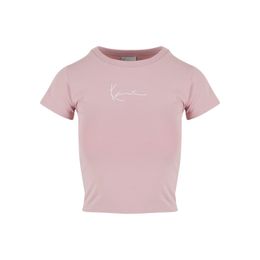 T-Shirt Karl Kani "Karl Kani Karl Kani Small Signature Short Tee", Damen, Gr. XL, rose, 95% Baumwolle, 5% Elasthan, bedruckt, normal, Rundhals, Shirts T-Shirt