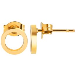Adelia&acute;s Paar Ohrh&auml;nger ADELIA&acute;S "Damen Ohrstecker aus poliertem Edelstahl &Oslash; 8 mm", silber, Ohrringe, Damen, Damen, Edelstahl