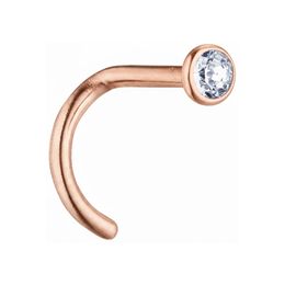 Nasenpiercing Jobo, rosa (ros&eacute;goldfarben), Piercings, Damen, Edelstahl, Edelstahl ros&eacute;goldfarben mit Zirkonia
