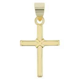 Adelia&acute;s Kettenanh&auml;nger ADELIA&acute;S "hochwertiger Kreuz Anh&auml;nger aus 925 Sterling Silber", gold, Schmuckanh&auml;nger, Damen, Silber 925 (Sterlingsilber), Kettenanh&auml;nger