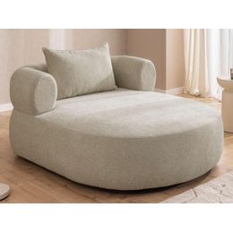 XXL-Sessel Home Affaire "LUSSAC Loveseat extra tief, gro&szlig;e Sitzfl&auml;che, Ma&szlig;e B/T/H: 123/158/78cm", creme, B:123cm H:78cm T:157,5cm, 100% Polyester, Sessel, XXL-Sessel, hoher Sitzkomfort und modernes Design, Sofa ohne Bettfunktion