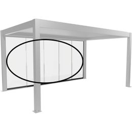 Glasschiebet&uuml;r BioHort "Klarglas Gr. 5 m f&uuml;r Pergola, verschiedene Farben", dunkelgrau, metallic, B:475,5cm H:234,9cm, Glas, Stahl, T&uuml;ren, 475,5x 234,9 cm, Glaselemente aus 10 mm ESG