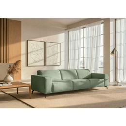 3-Sitzer Home Affaire, B:257cm H:77cm T:93cmmint, 85% PES, 15% NY, Sofas, "Lorcan 257 cm, weiches Sitzgef&uuml;hl", mit schwarzen Metallf&uuml;&szlig;en, Lederoptik